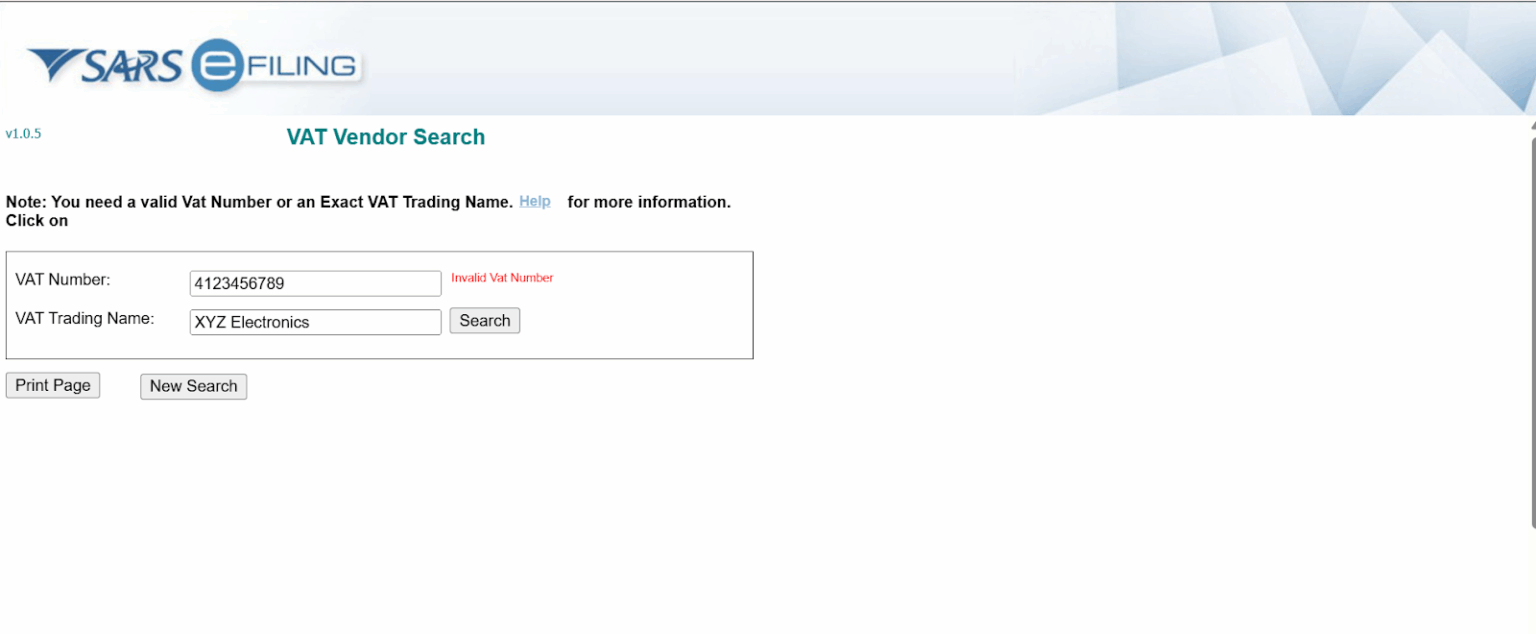 VAT ID Verification South Africa - Verify Tax Number
