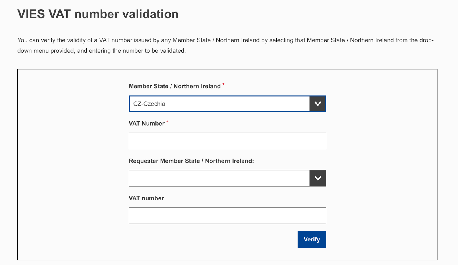 VAT ID Verification Guide: Czech Republic VAT Number Validation